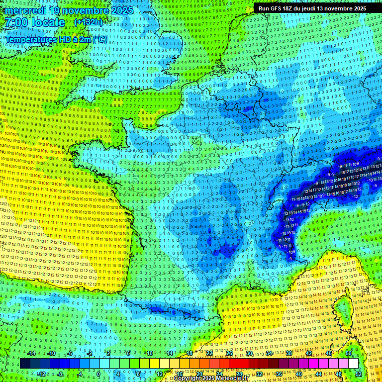 Meteociel.fr - Archives du modèle GFS pour la France, résolution 0.25 degré