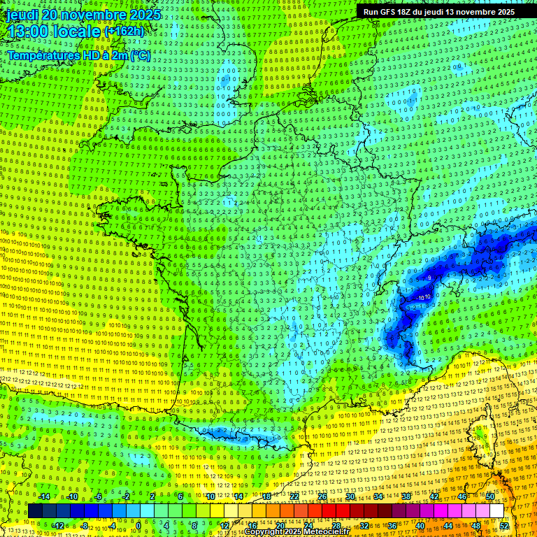 Meteociel.fr - Archives du modèle GFS pour la France, résolution 0.25 degré