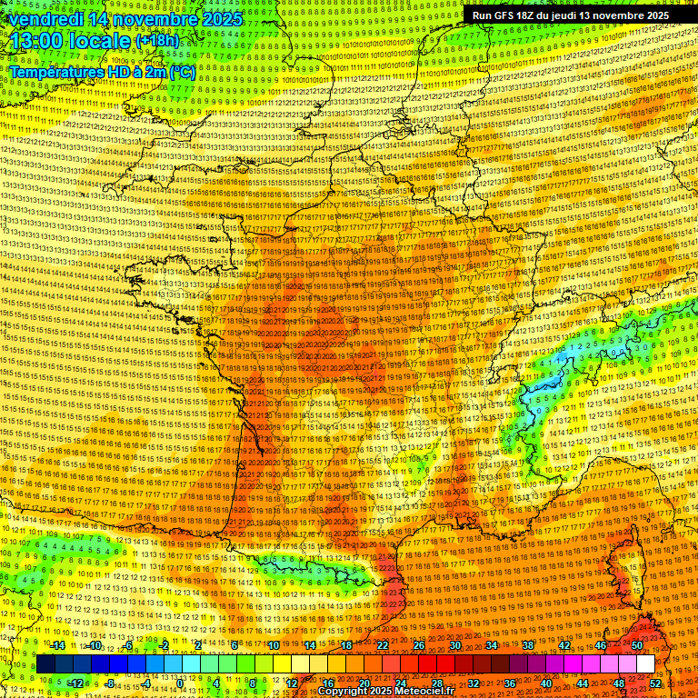 Meteociel.fr - Archives du modèle GFS pour la France, résolution 0.25 degré