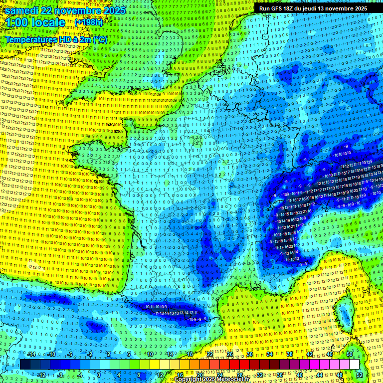 Meteociel.fr - Archives du modèle GFS pour la France, résolution 0.25 degré