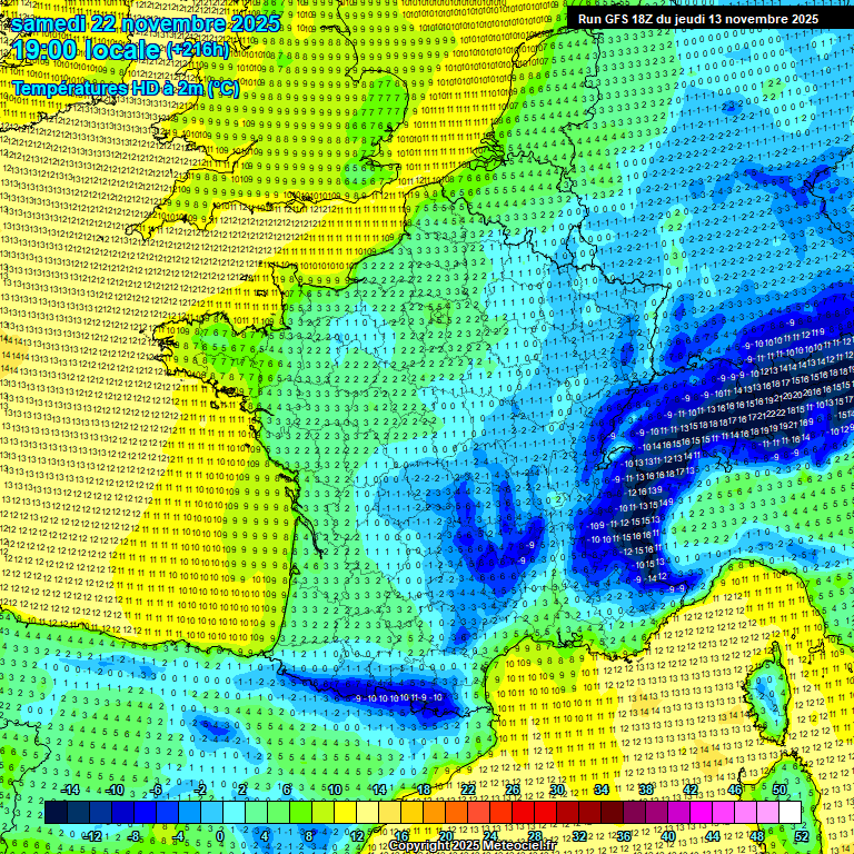 Meteociel.fr - Archives du modèle GFS pour la France, résolution 0.25 degré