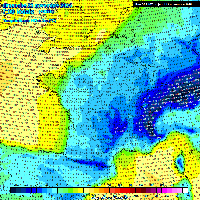 Meteociel.fr - Archives du modèle GFS pour la France, résolution 0.25 degré
