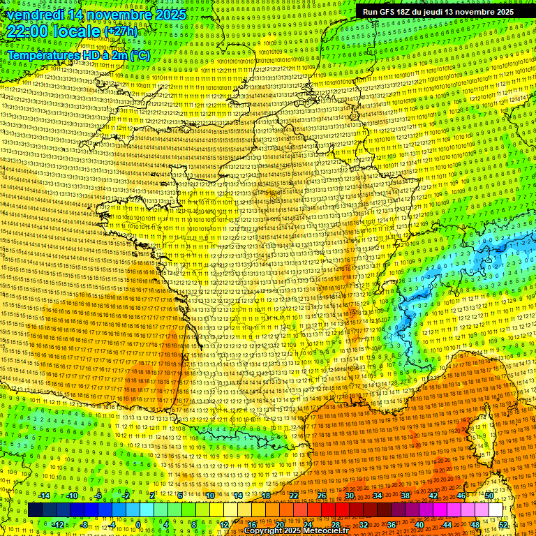 Meteociel.fr - Archives du modèle GFS pour la France, résolution 0.25 degré