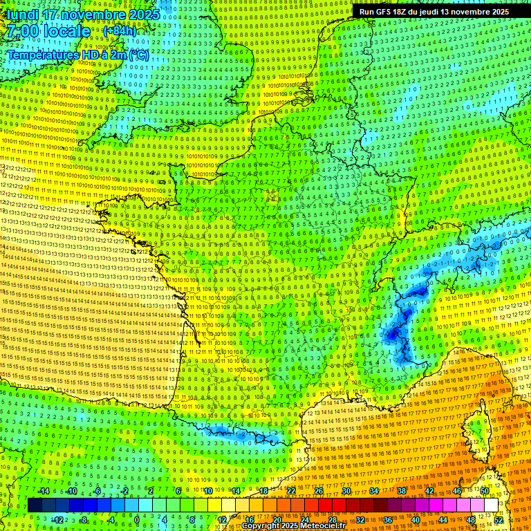 Meteociel.fr - Archives du modèle GFS pour la France, résolution 0.25 degré