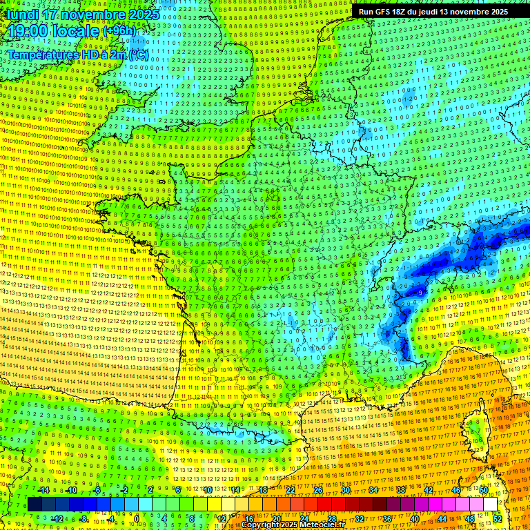 Meteociel.fr - Archives du modèle GFS pour la France, résolution 0.25 degré