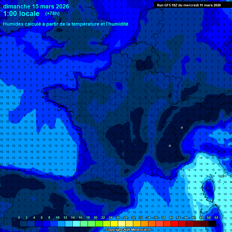 Meteociel.fr - Archives du modèle GFS pour la France, résolution 0.25 degré